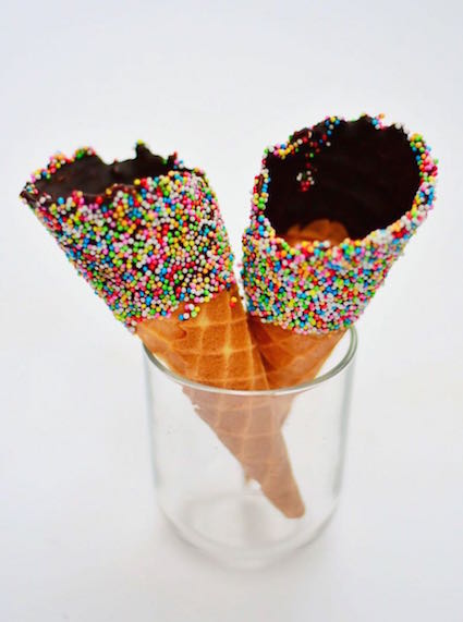 RAINBOW SPRINKLE WAFFLE CONES – The Daily Scoop